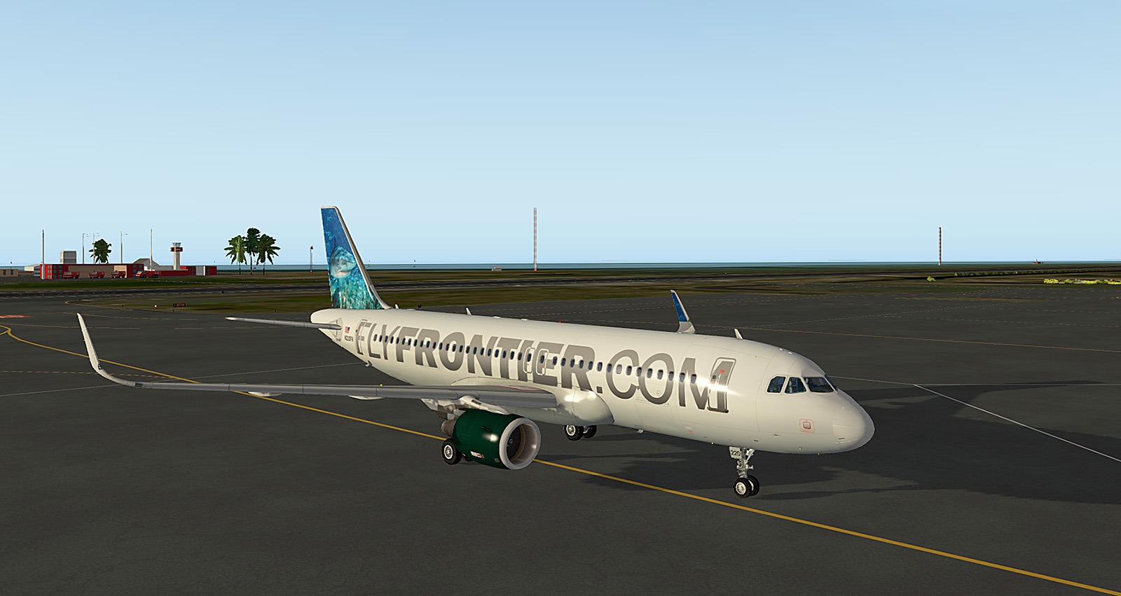 Airbus A320 Frontier "Tiger Shark" N220FR for JARDesign A320 - Aircraft ...
