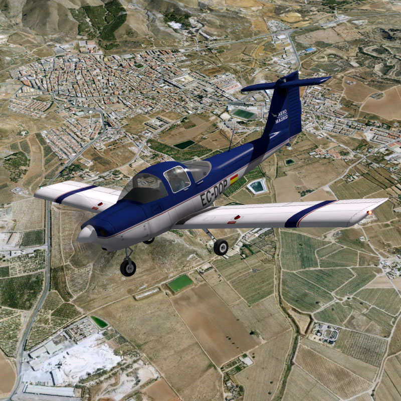 Piper PA-38 Tomahawk AeroMadrid Livery - Aircraft Skins - Liveries - X ...