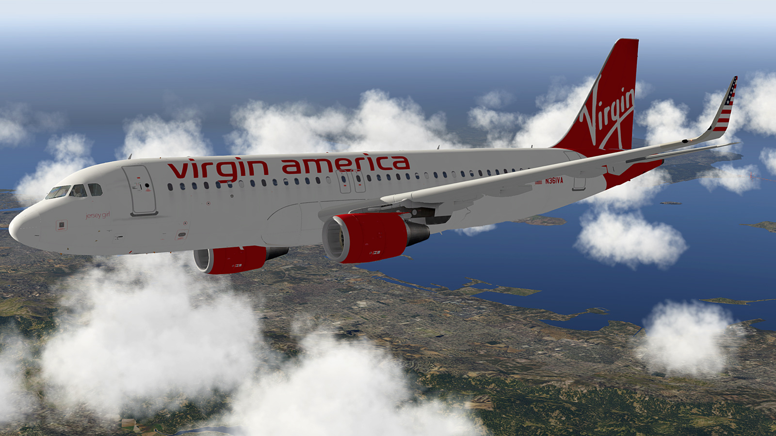 Virgin America A320 Sharklets livery (Peter Hager) - Aircraft Skins ...