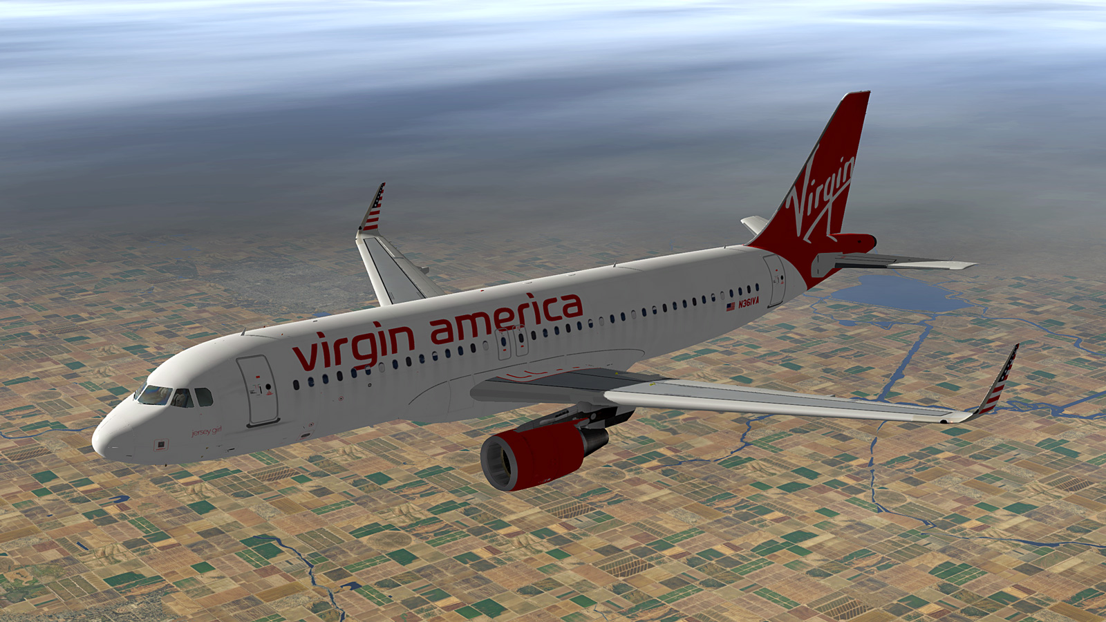 Virgin America A320 Sharklets livery (Peter Hager) - Aircraft Skins ...