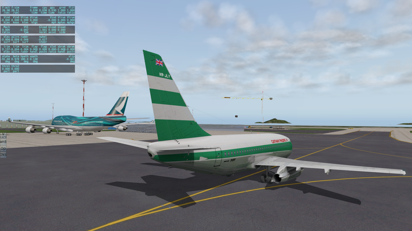 Old Cathay Pacific Livery for FlyJSim 737-200 (fictional) - 732 TwinJet ...