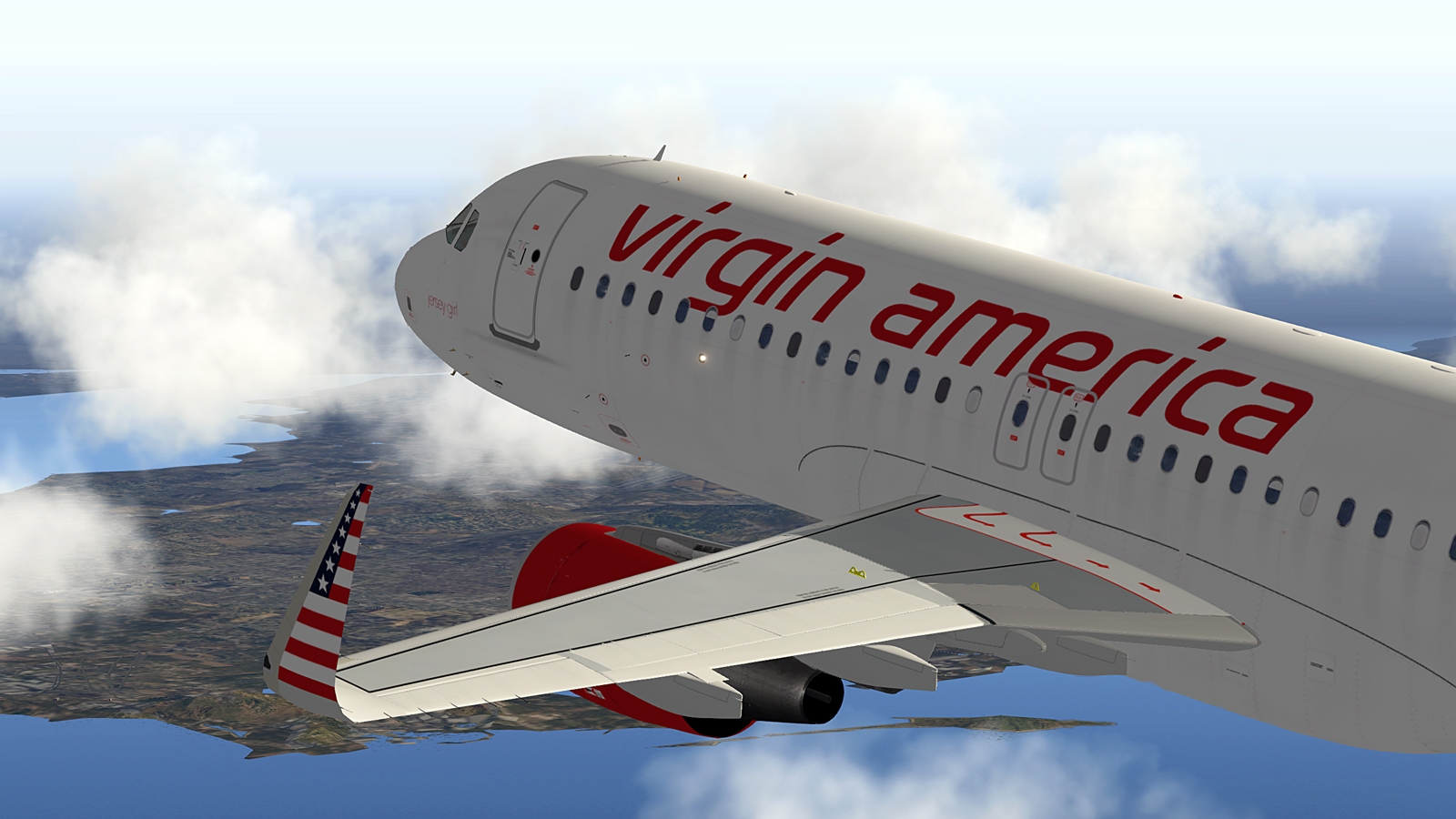 Virgin America A320 Sharklets livery (Peter Hager) - Aircraft Skins ...