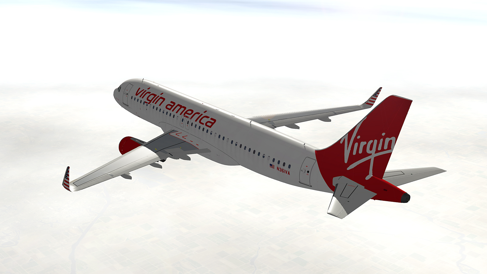 Virgin America A320 Sharklets livery (Peter Hager) - Aircraft Skins ...