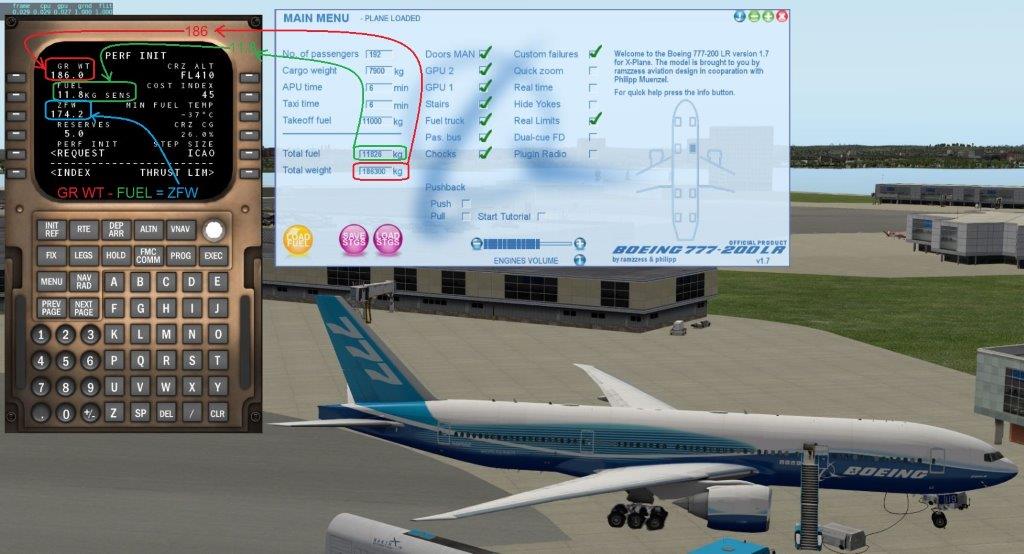 Weight -- 777-300ER - Boeing 777 Worldliner Professional v1 - X-Plane ...