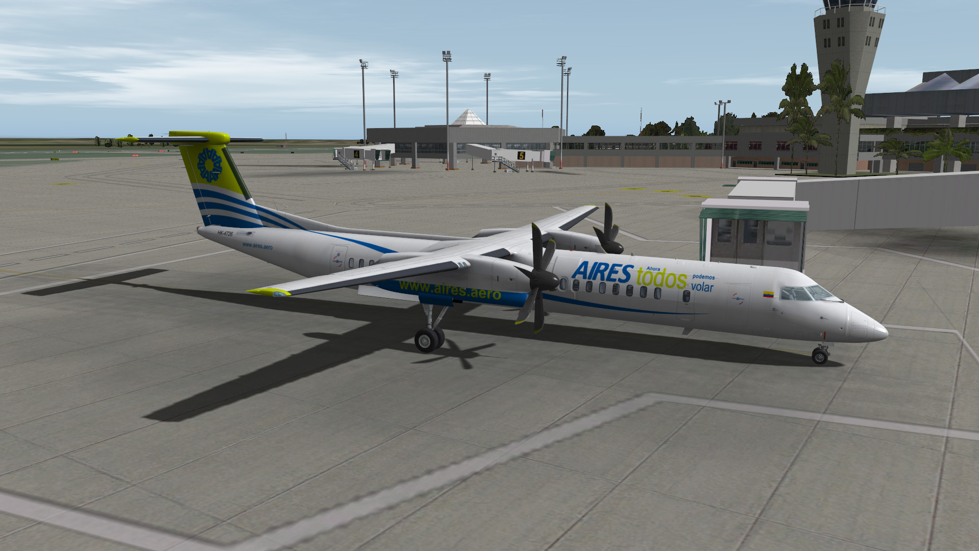 AIRES airlines livery for the payware Q400 - Aircraft Skins - Liveries ...