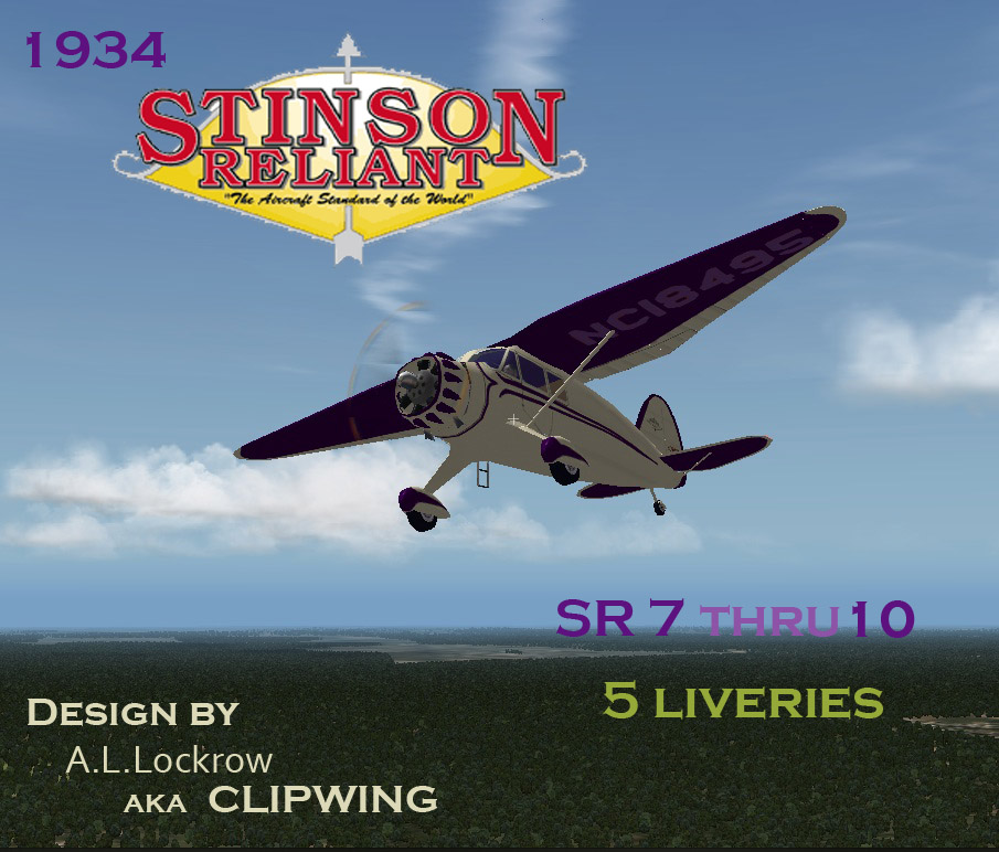 STINSON RELIANT SR7 - Civilian Fixed-Wing Aircraft before 1946 - X ...