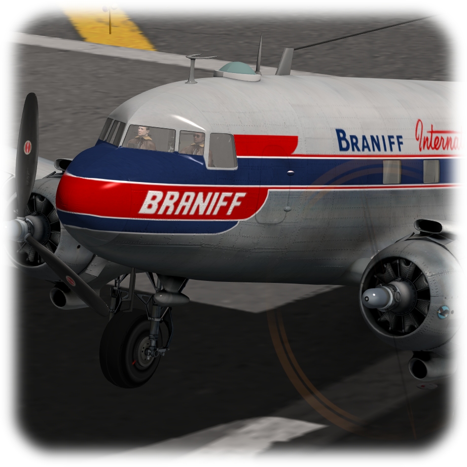 Braniff N25672 , for the LES DC3 , Braniff.ZIP - Aircraft Skins ...