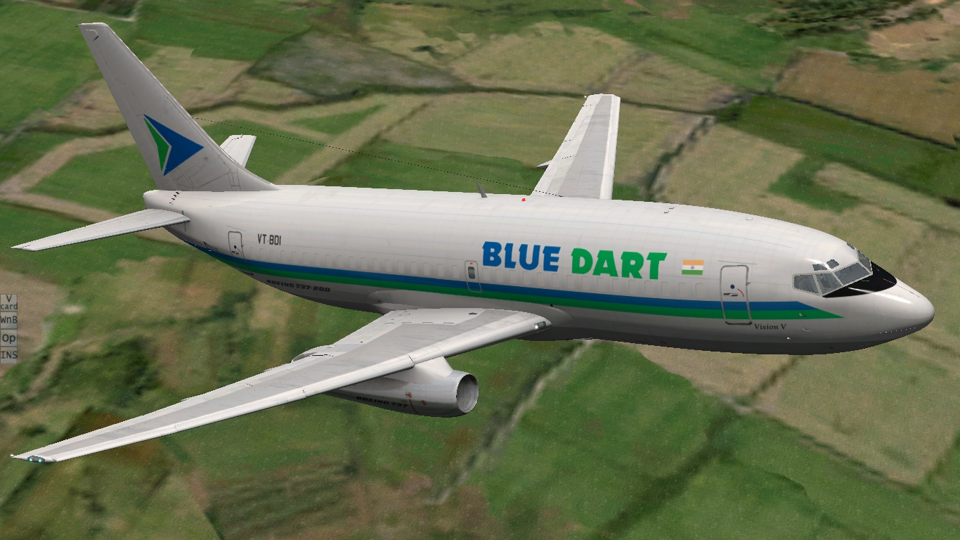 Blue Dart Aviation(India) 737-200F Fleet Texture Set for FlyJSim 737 ...