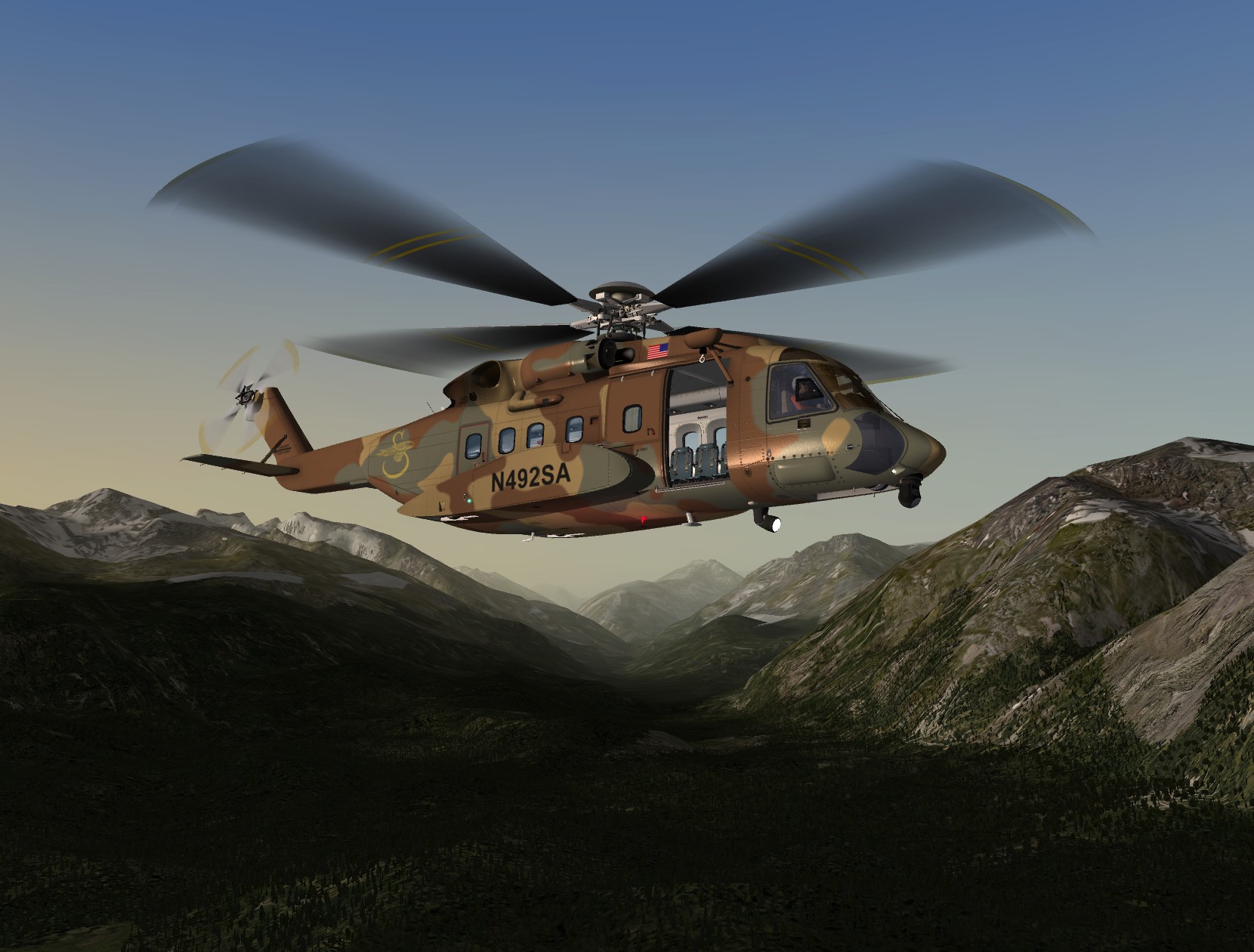 S-92 SAR Sikorsky Camouflage livery (DMO payware) - Aircraft Skins ...