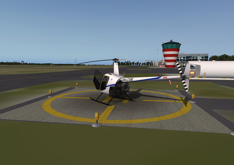 Dreamfoil Robinson R22 Beta II PH-CVW White/Blue Trim - Aircraft Skins ...