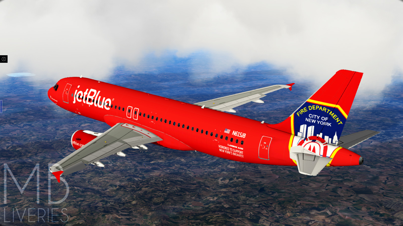 JetBlue (NYFD) - Airbus A320neo - Aircraft Skins - Liveries - X-Plane ...