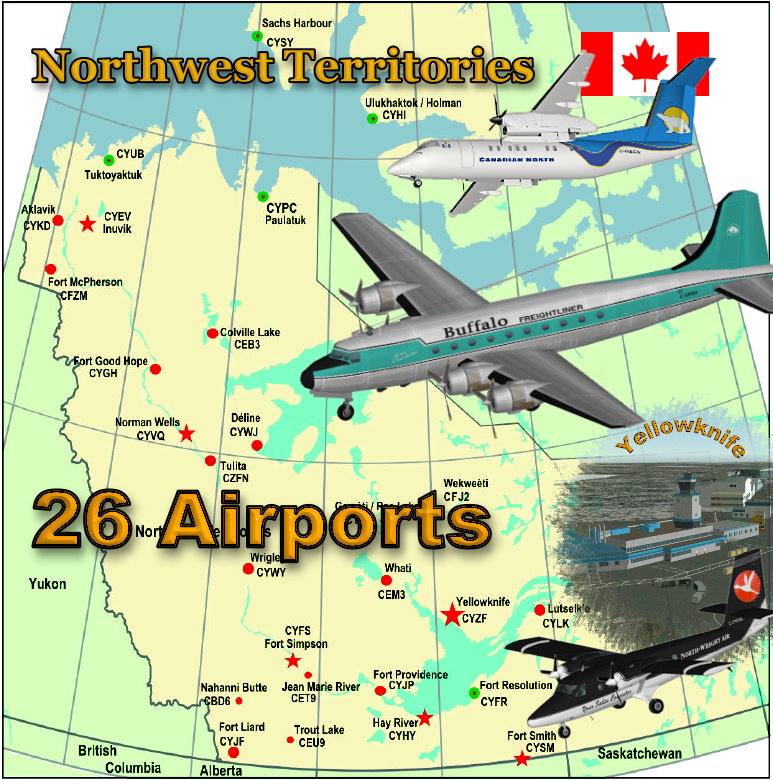 canada Northwest territories 26 airports - Scenery Packages - X-Plane ...
