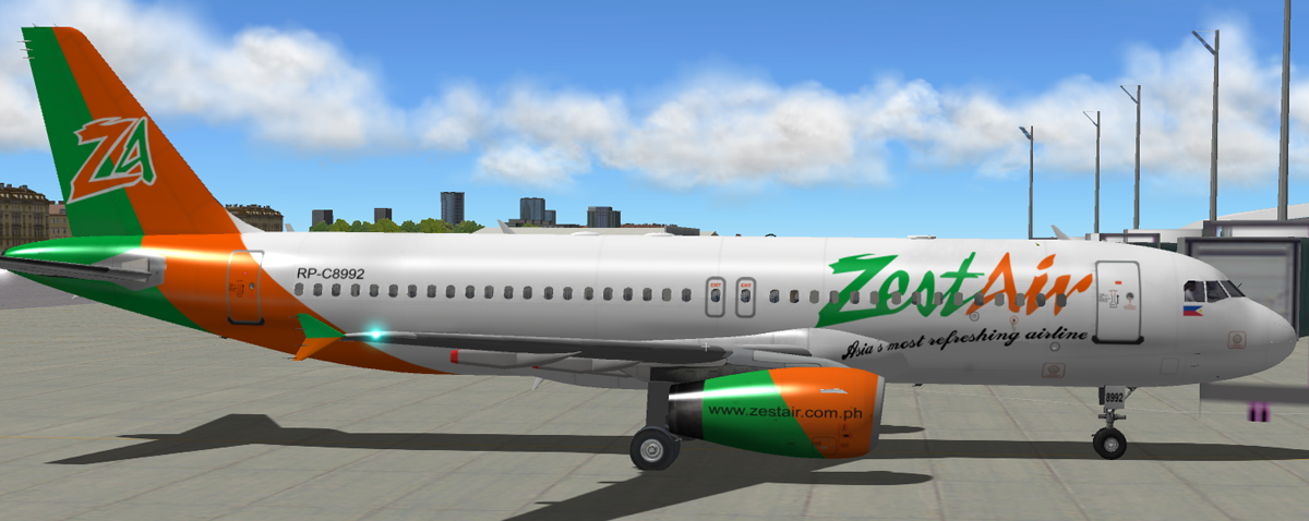 Zest Air Livery for QPAC A320 - Aircraft Skins - Liveries - X-Plane.Org ...