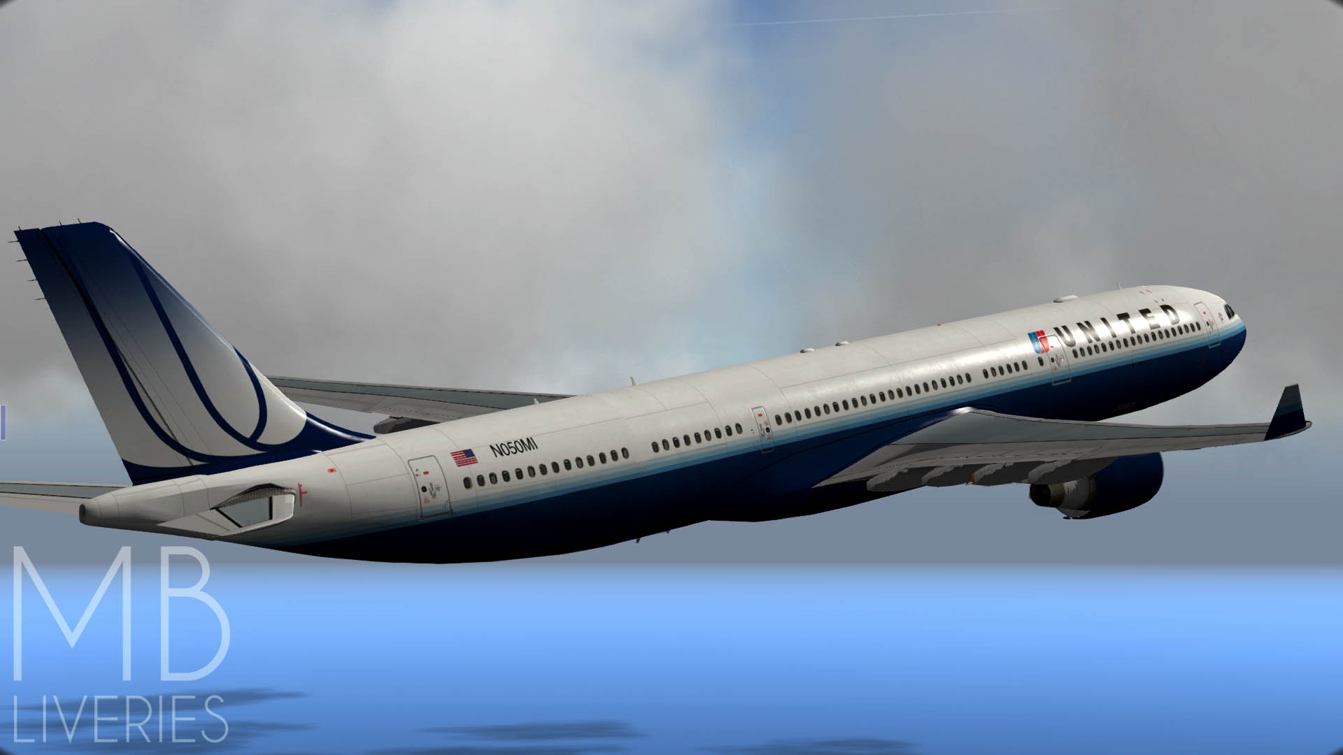United (Old) - Airbus A330-323 PW X-Plane Paintshop - Aircraft Skins ...