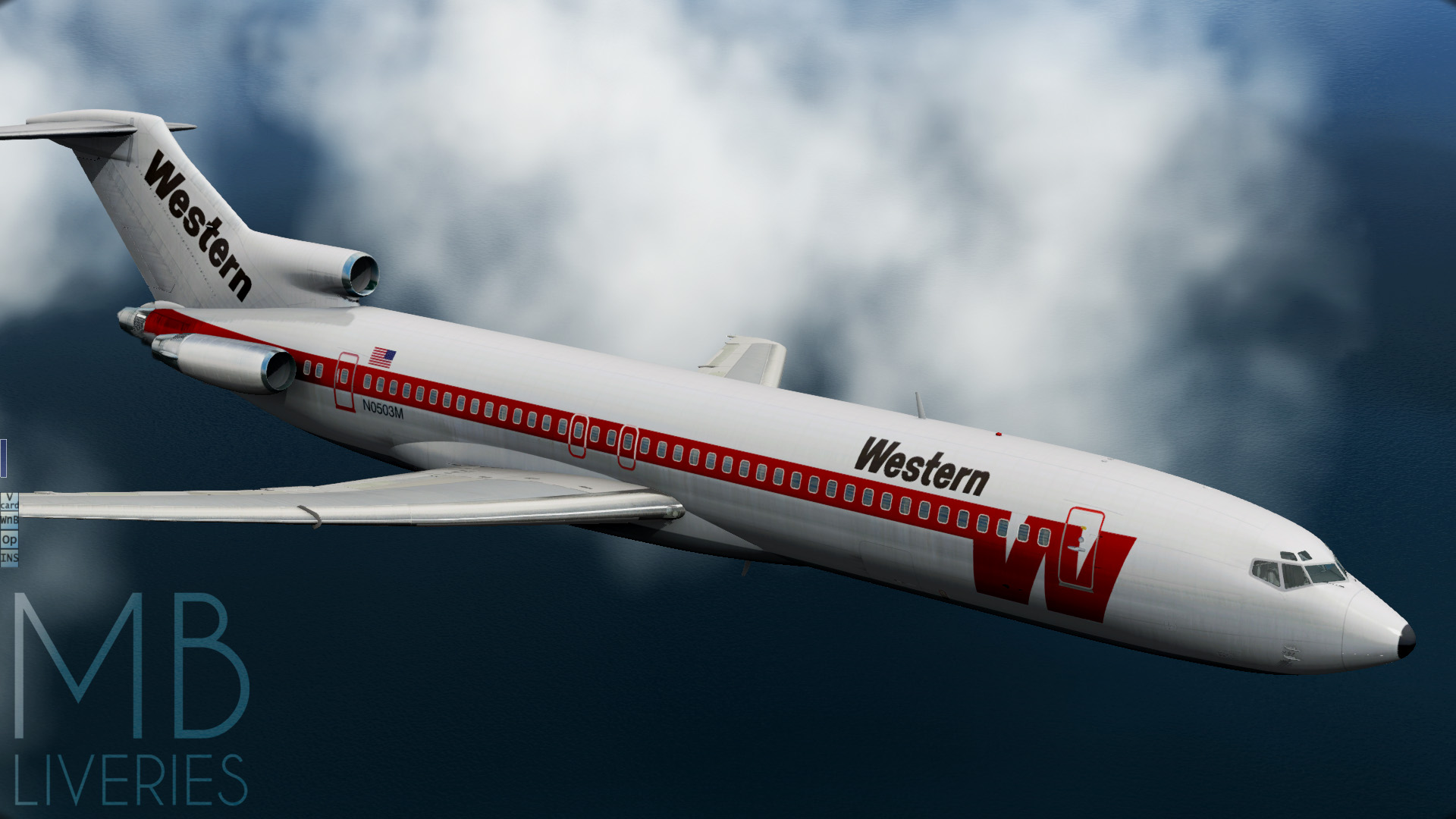 Western Airlines - Boeing 727-200Adv FJS - Aircraft Skins - Liveries ...