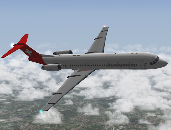 F100 Helvetic Airways (white & red) - Aircraft Skins - Liveries - X ...