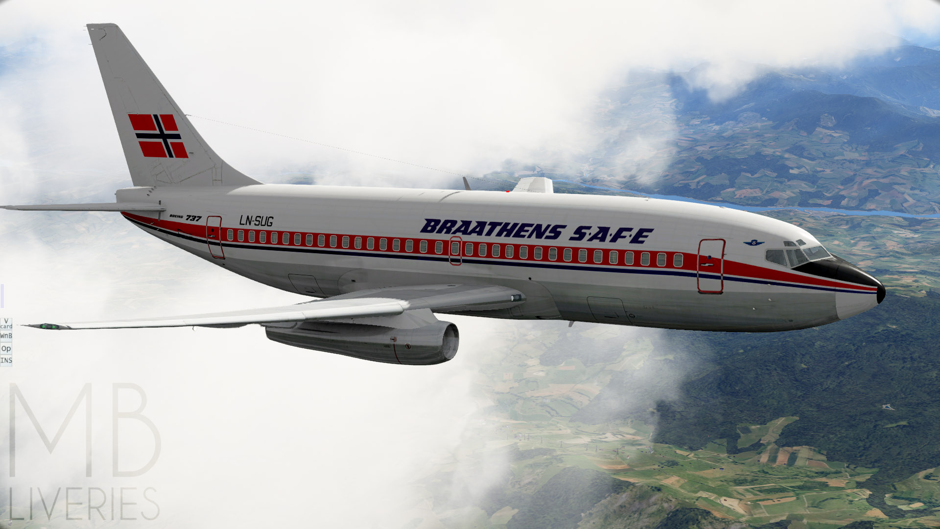 Braathens S.A.F.E. - Boeing 737-200 TwinJet FJS - Aircraft Skins ...