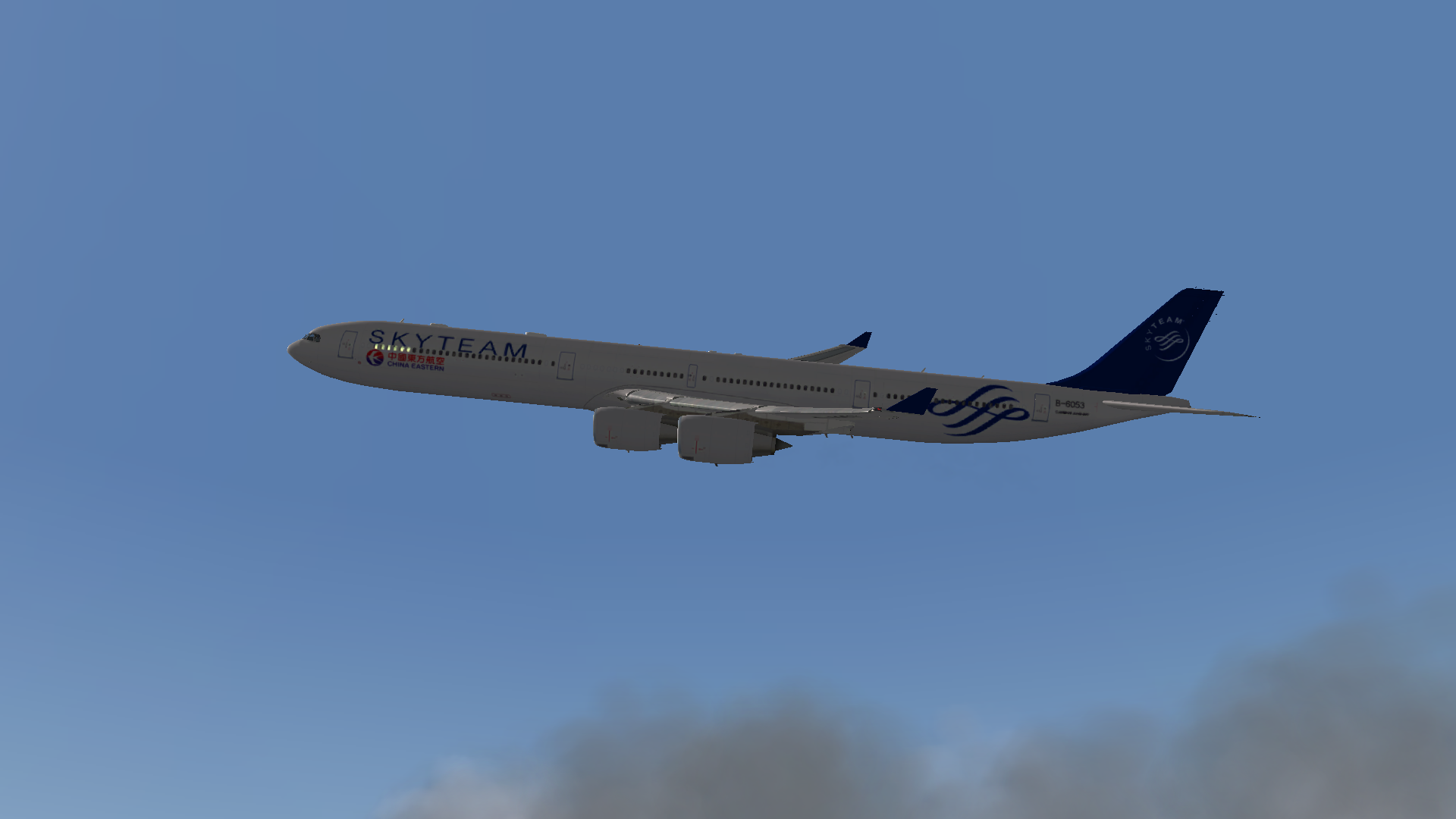 China Eastern Skyteam A340-600 - Aircraft Skins - Liveries - X-Plane ...