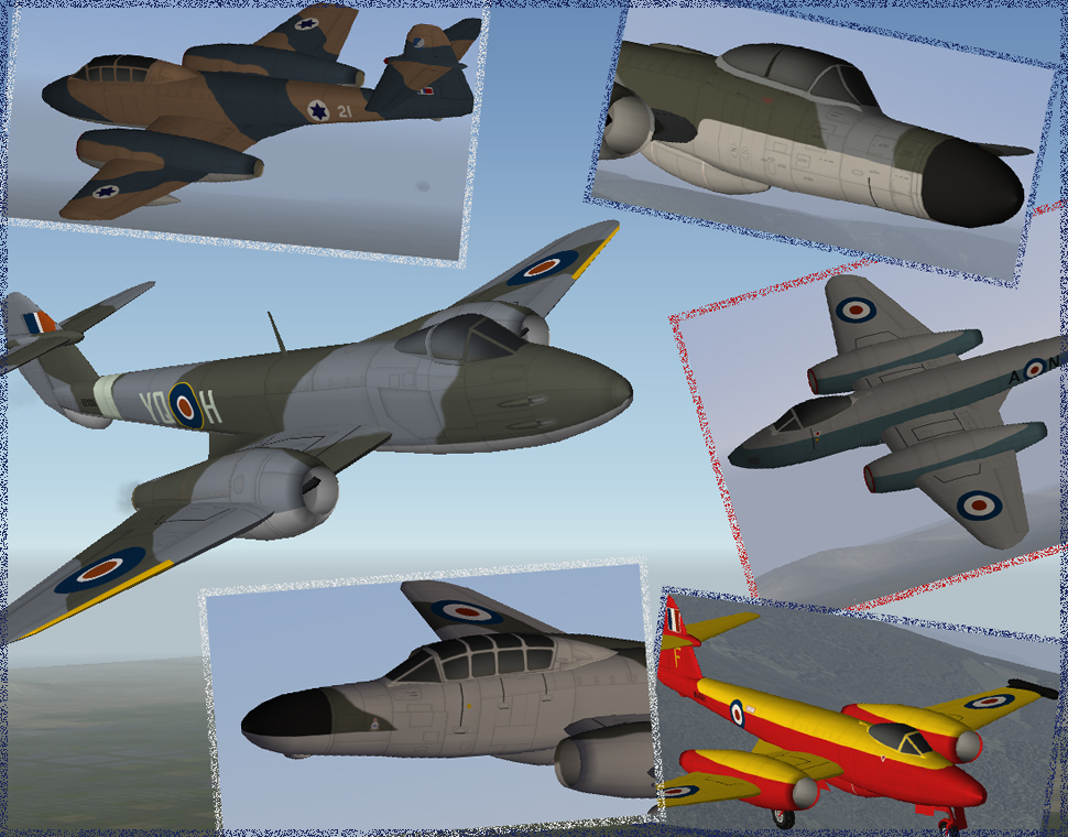 Gloster Meteor+DH Vampire+DH Venom - V.7.63 - V7 Military Aircraft - X ...