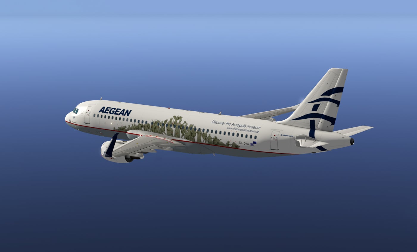 Aegean Airlines Airbus A320 - SX-DNA - Parthenon - Aircraft Skins ...