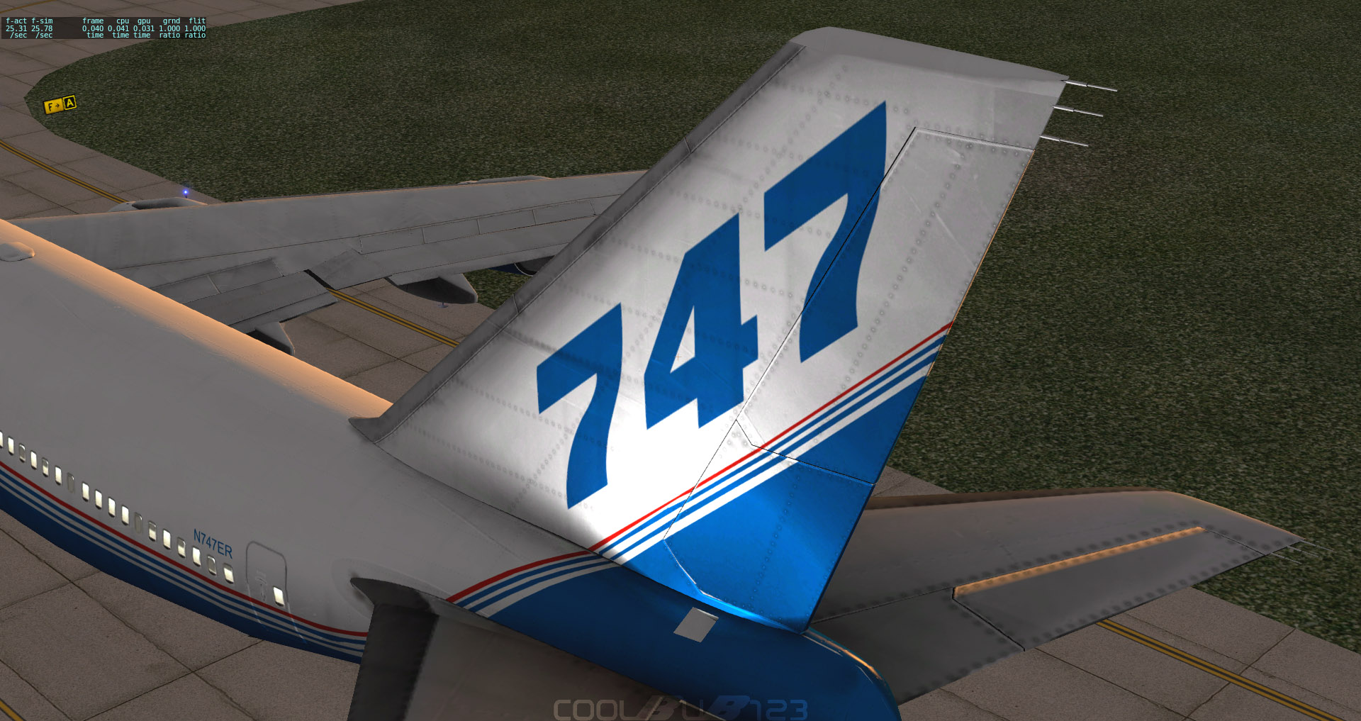 Boeing Prototype 747-400ER (Default 747 XP10) - Default X-Plane ...