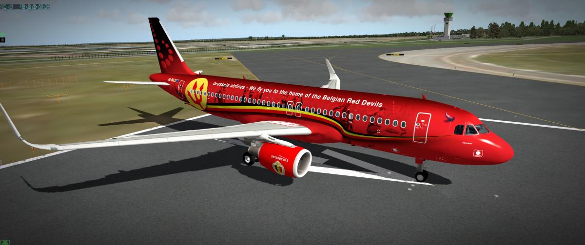 JAR Design A320 Neo Red Devils Trident Livery - Aircraft Skins ...