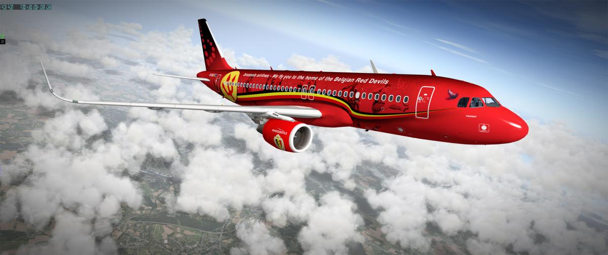 JAR Design A320 Neo Red Devils Trident Livery - Aircraft Skins ...