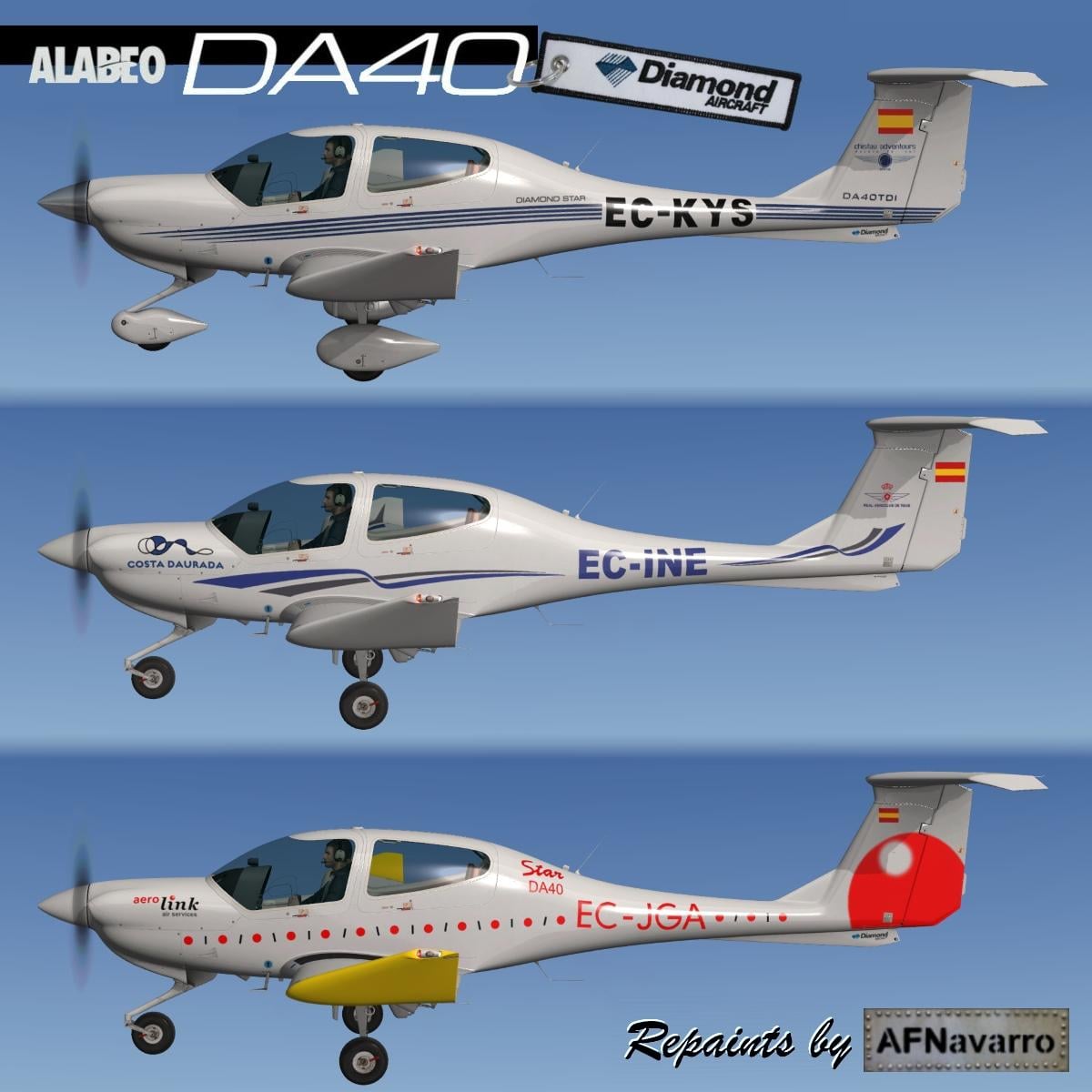3 Liveries for Alabeo DA-40 - Aircraft Skins - Liveries - X-Plane.Org Forum