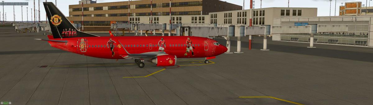B737-300 Manchester United Livery - Aircraft Skins - Liveries - X-Plane ...