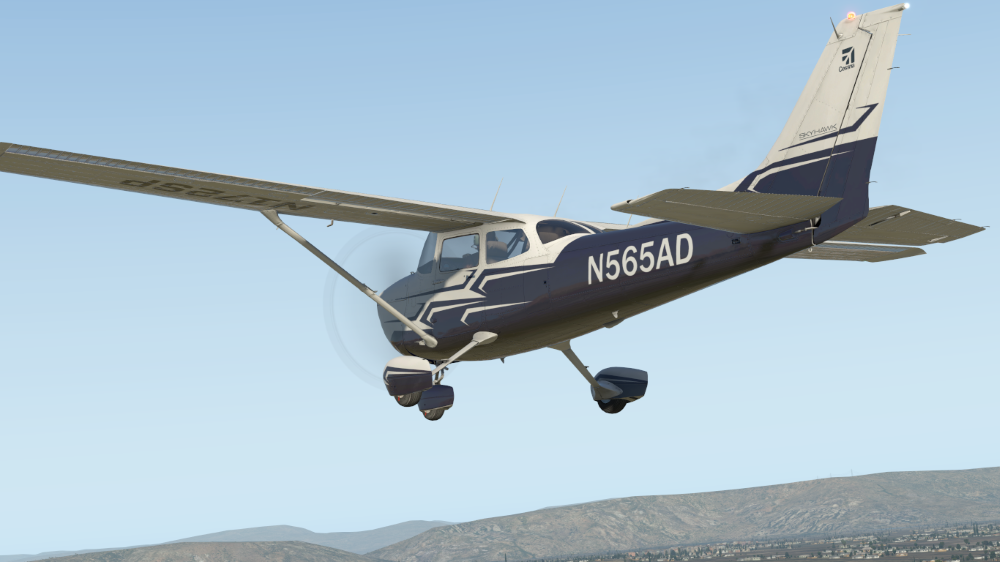 Default C172 XP 11 New 2017 Blue - Aircraft Skins - Liveries - X-Plane ...