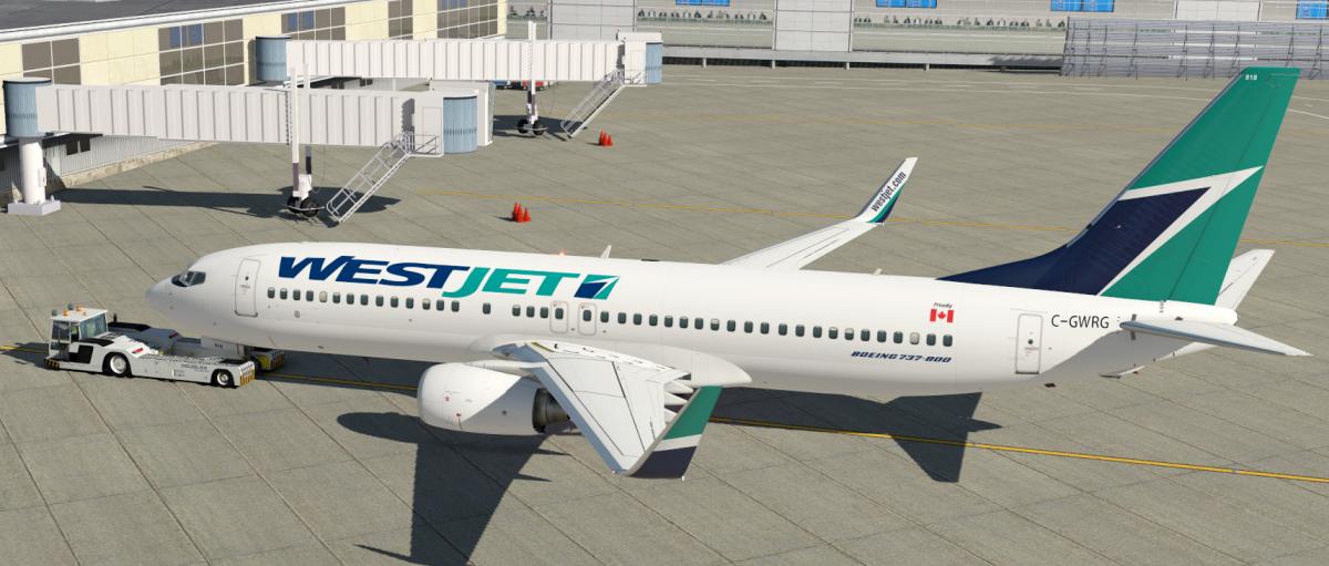 Westjet Old Livery C-GWRG Default 738 - Aircraft Skins - Liveries - X ...