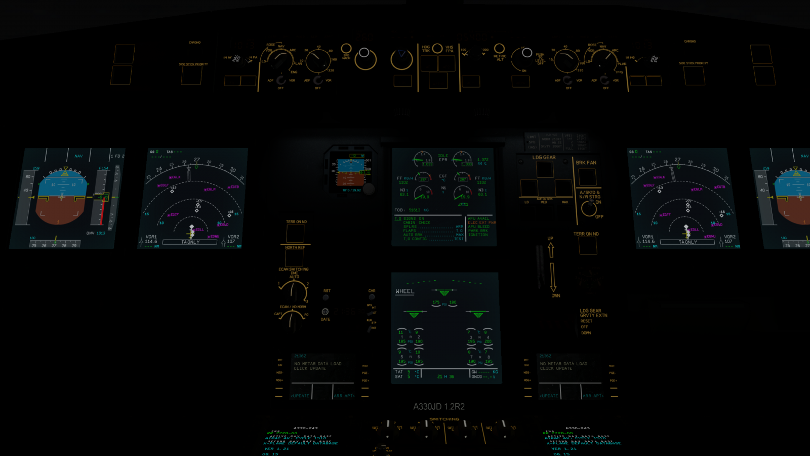 Airbus A330-243 - Night Time Buttons Lighting - A330 by JARDesign - X ...