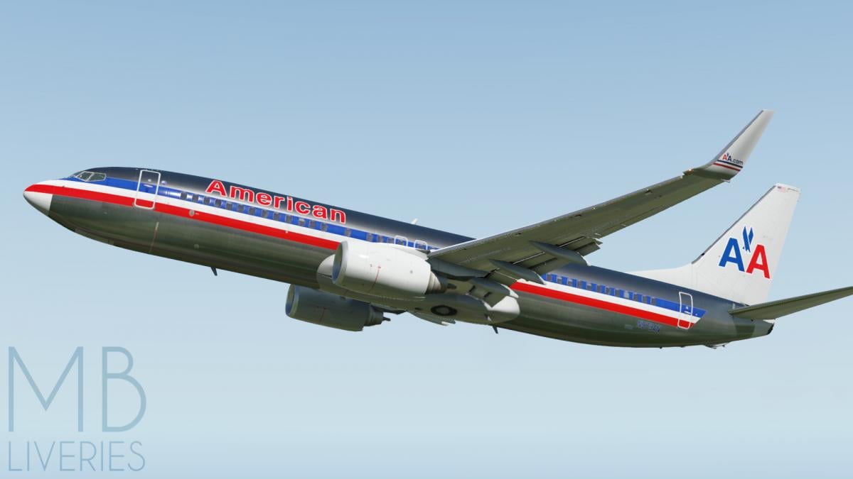 American Airlines (Old) - Boeing 737-800 (Default) - XP11 - Aircraft ...