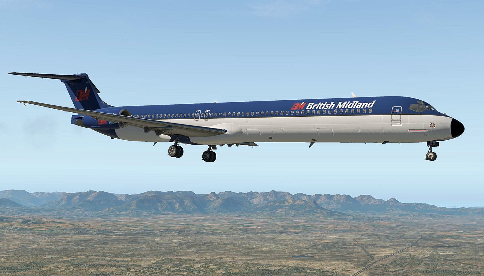 British Midland Airways G-BMID (XP-11 Default MD-80) - Aircraft Skins ...