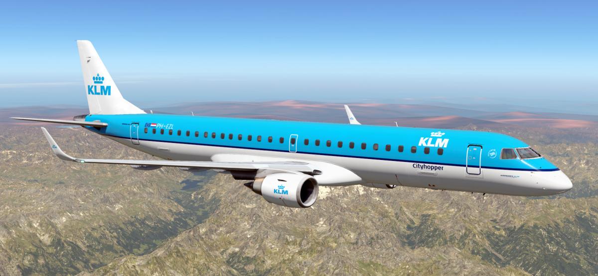 KLM Cityhopper Pre2014 Livery PH-EZL for Embraer E195 v2 by X-Crafts ...
