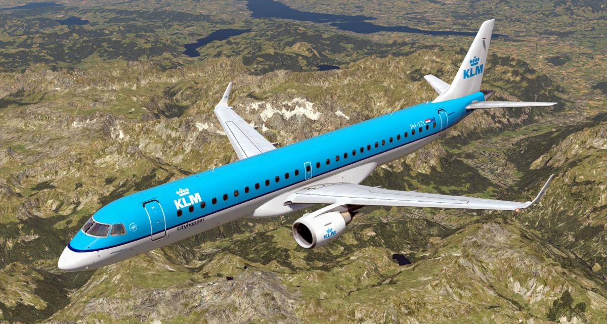KLM Cityhopper Pre2014 Livery PH-EZL for Embraer E195 v2 by X-Crafts ...