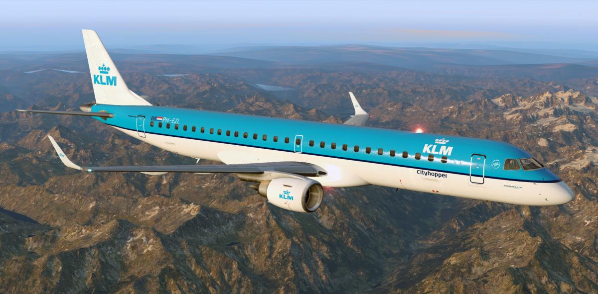 KLM Cityhopper Pre2014 Livery PH-EZL for Embraer E195 v2 by X-Crafts ...