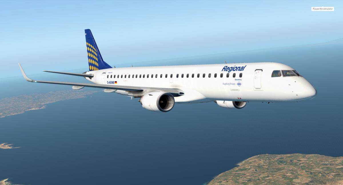 Regional operated by Augsburg D-AEMB for Embraer E195 v2 by X-Crafts ...