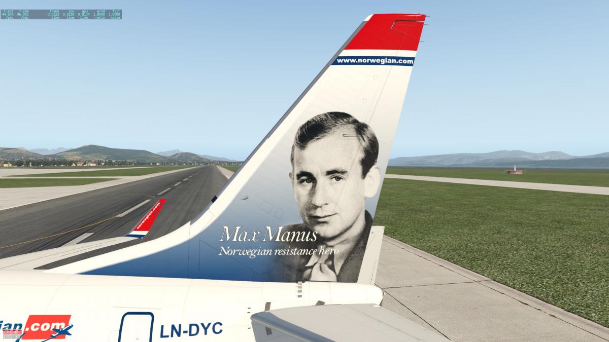 Default 737 800 Norwegian Max Manus LN-DYC - Aircraft Skins - Liveries ...