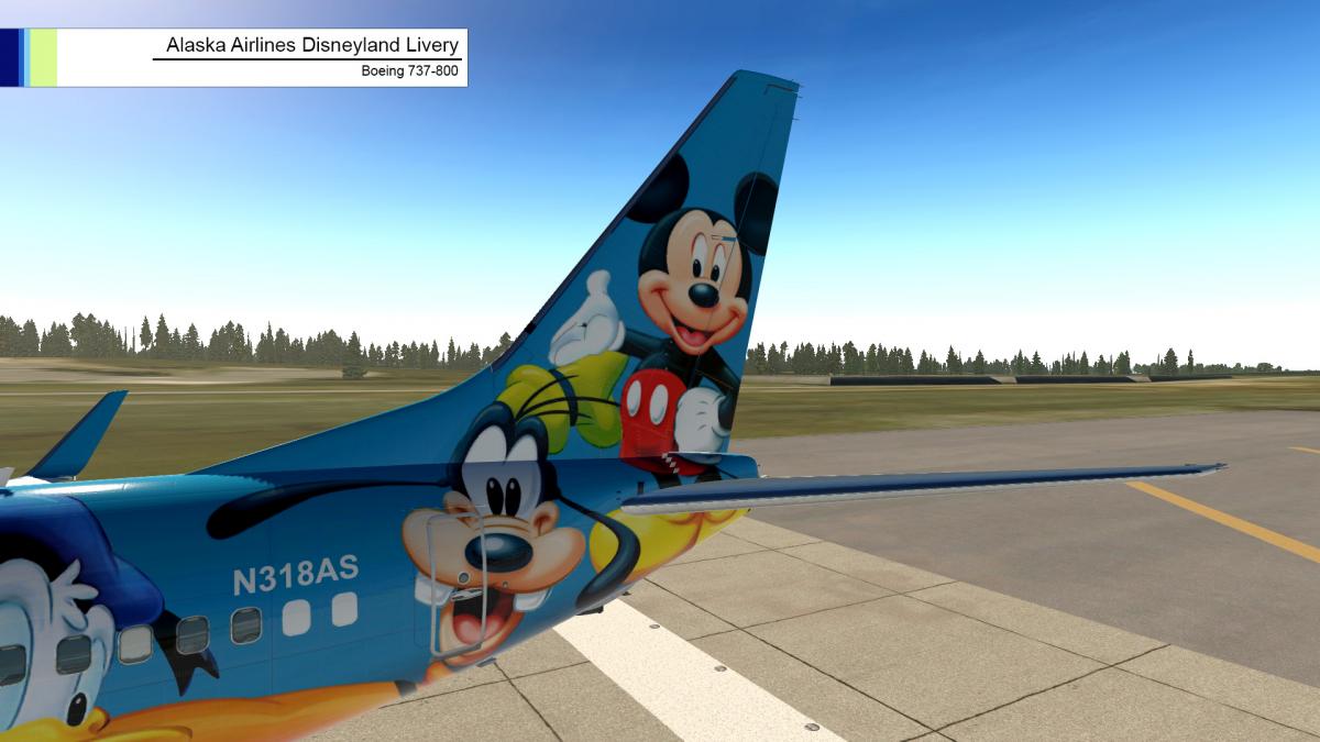 Zibo/Default Alaska Airlines "Disneyland" livery reworked - Aircraft ...
