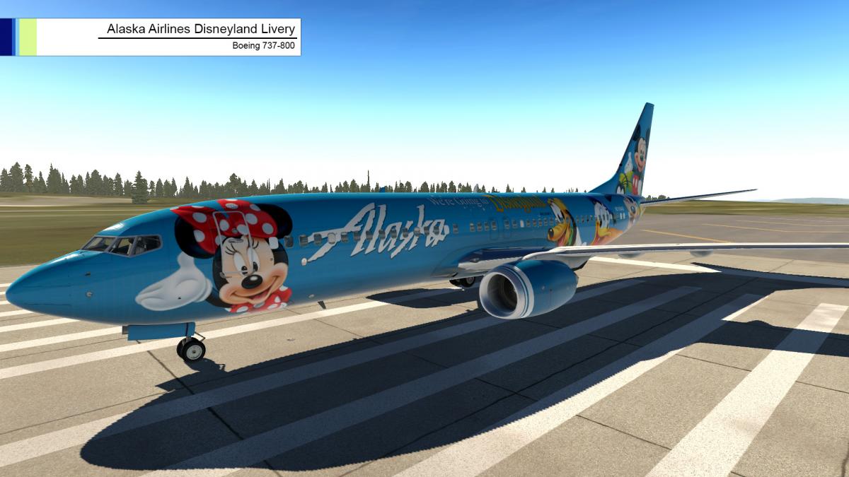 Zibo/Default Alaska Airlines "Disneyland" livery reworked - Aircraft ...