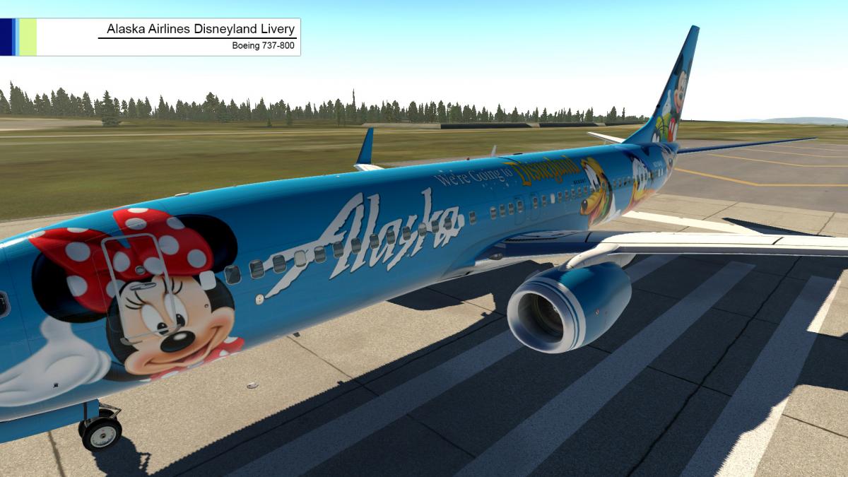Zibo/Default Alaska Airlines "Disneyland" livery reworked - Aircraft ...
