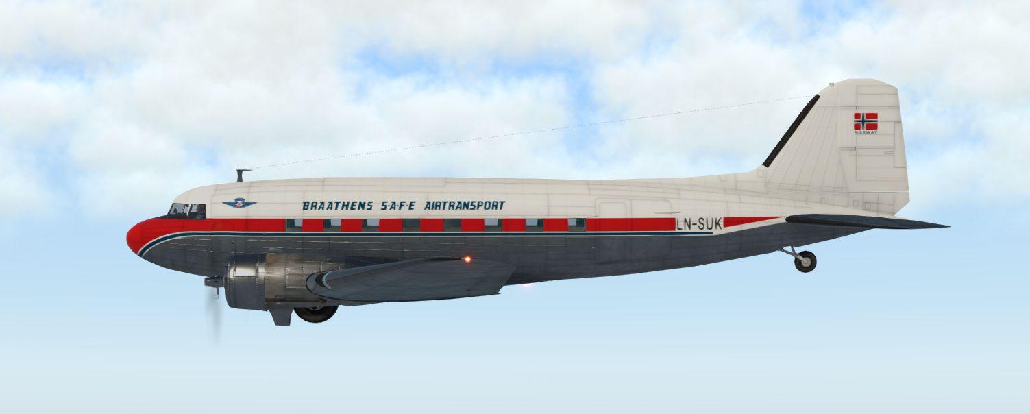 VSkylabs DC-3 Braathens SAFE - VSKYLABS DC-3 / C-47 - X-Plane.Org Forum