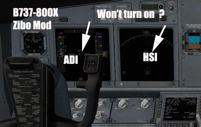 ZIBO MOD B737-800X ADI -HSI Won't TURN ON - General X-Plane Discussion ...