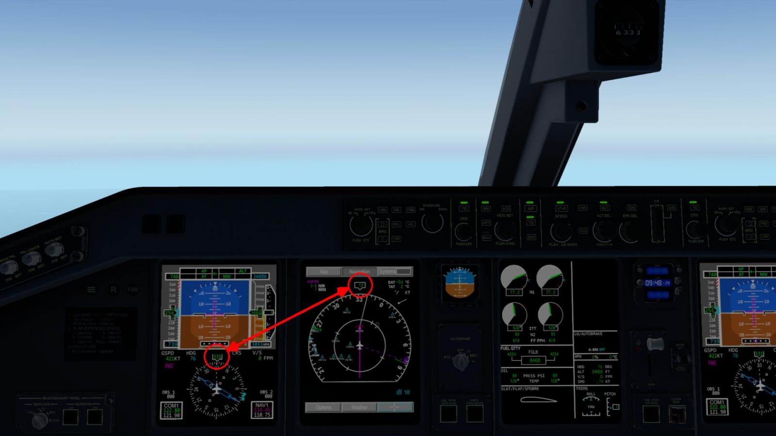 Heading on PFD and ND is not equal - Embraer E175 by X-Crafts - X-Plane ...