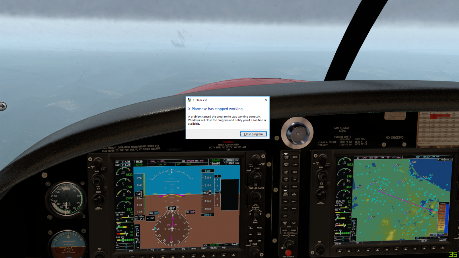 X-Plane 11.10r3 (build 111014 64-bit) crashes when trying to fly into a ...