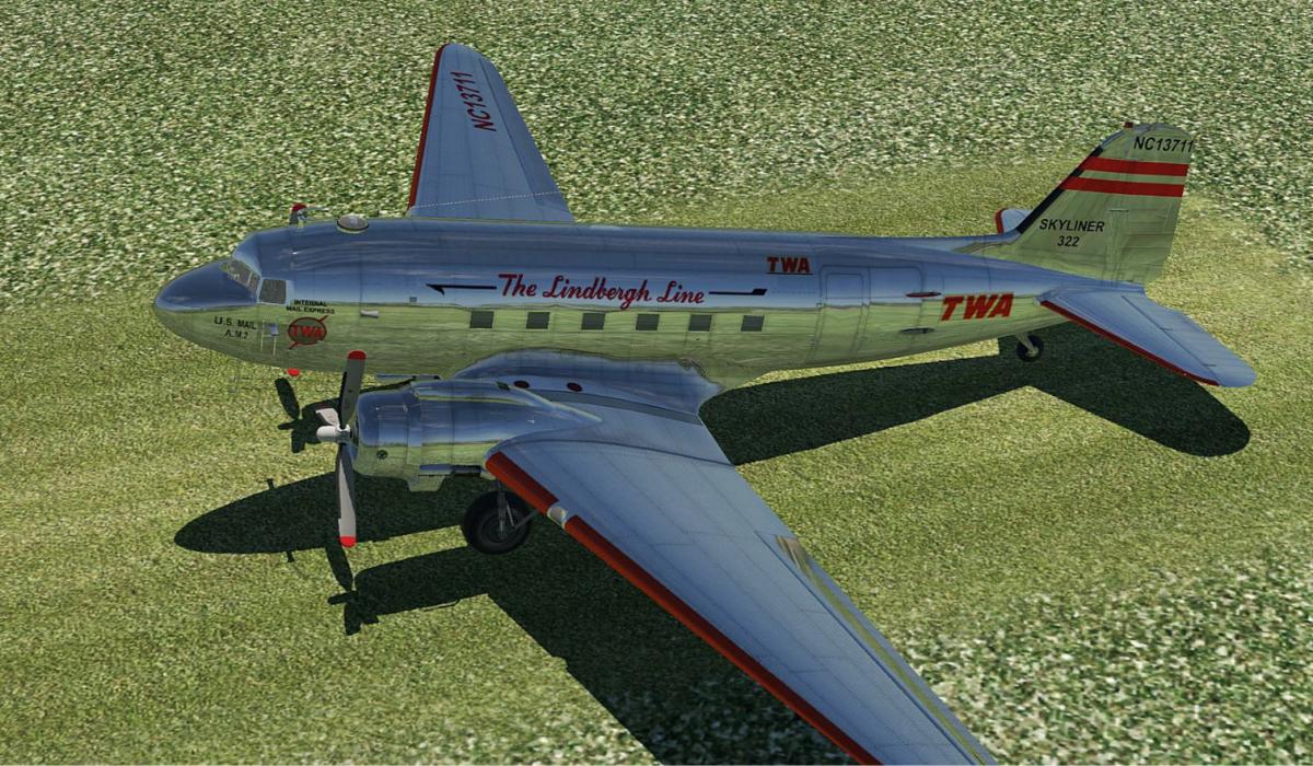 TWA DC-3 NC13711 (Aeroworx C47 / DC3) - Aeroworx (AWXDC3)Douglas C-47 ...