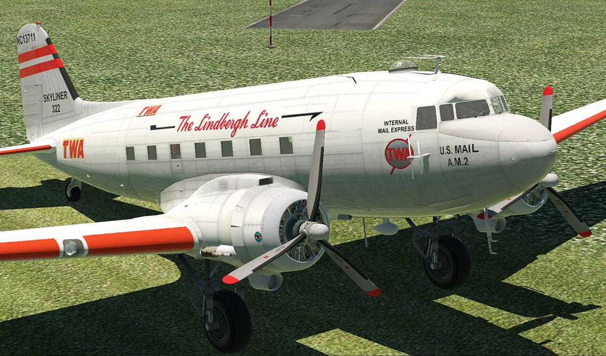 TWA DC-3 NC13711 (Aeroworx C47 / DC3) - Aeroworx (AWXDC3)Douglas C-47 ...