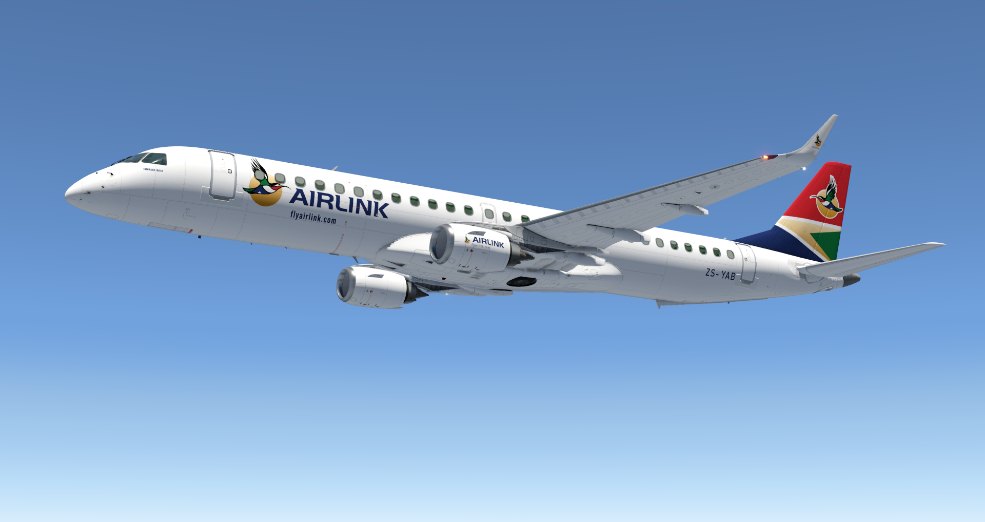 SSG E-195 Evolution - South African Airlink - SSG Liveries - X-Plane ...