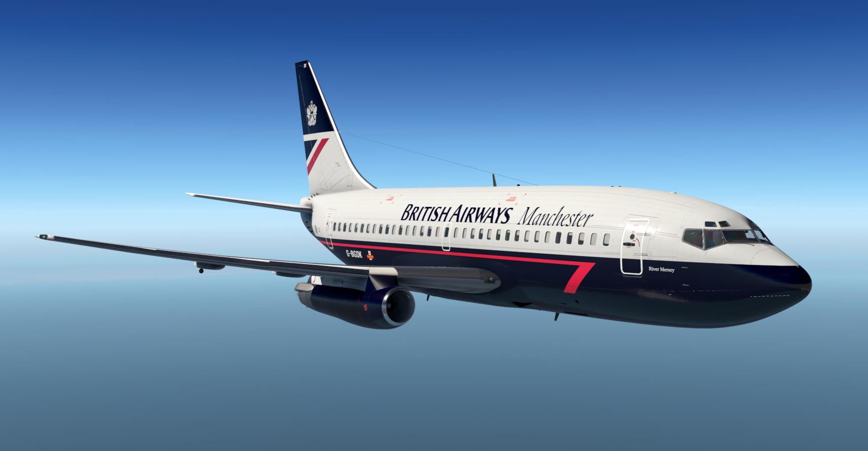 British Airways Manchester Landor G-BGDK River Mersey for 732 TwinJet ...